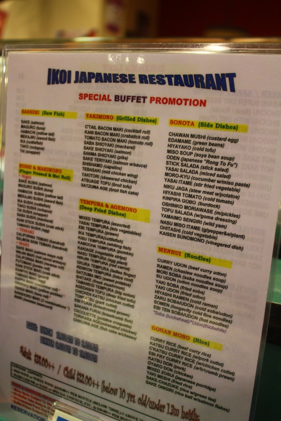 Food Review: Ikoi Japanese Restaurant | Quality buffet at Hotel Miramar ...